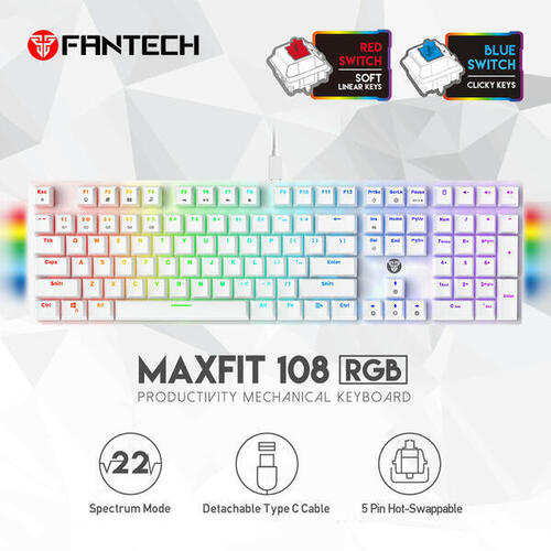 Fantech Maxfit108 Space Edition Rgb Mechanical Keyboard-Red Switch ...
