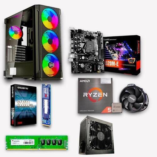 Gaming PC Full Setup with Ryzen 5 5600G, Gigabyte 256GB NVMe M.2 SSD ...