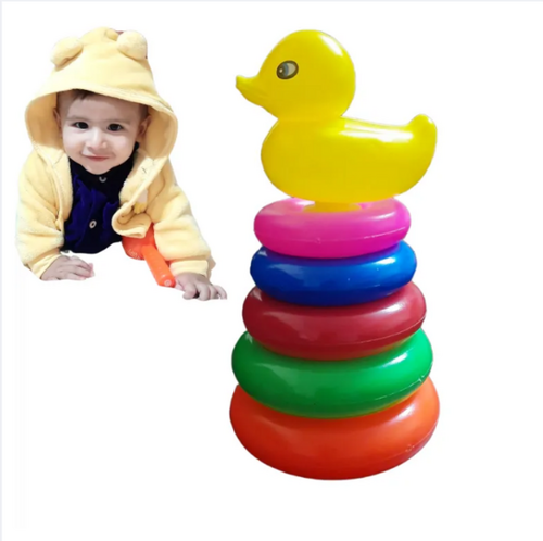 Montessori Rainbow 5 Sorting & Stacking Rings Tower | Compare and buy ...
