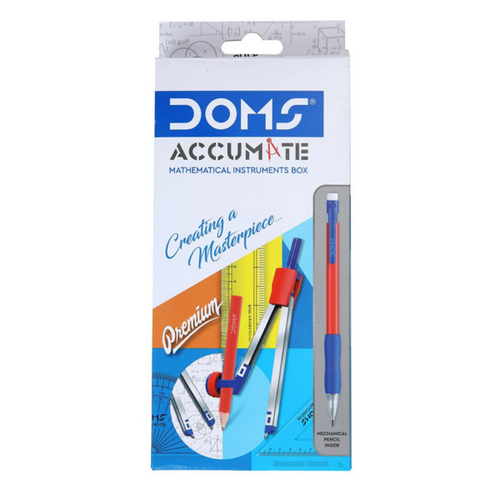DOMS Accumate Mathematical Drawing Instrument Geometry Box | 10 ...
