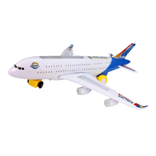 Mini Airbus A380 Model Airplane Electric Flash Light Sound Toys Bump ...