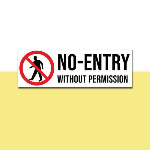 No Entry Sign Printed in 2 mm Foam Board | Compare and buy in Best ...