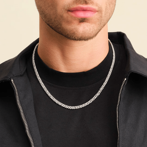 Pure Silver Ice Cuban Chain For Men | Compare and buy in Best Price in ...