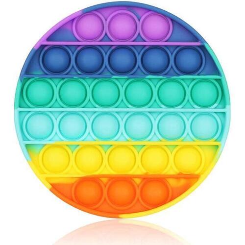 Rainbow Circle Bubble Fidget Toy 100% Silicone | Compare and buy in ...