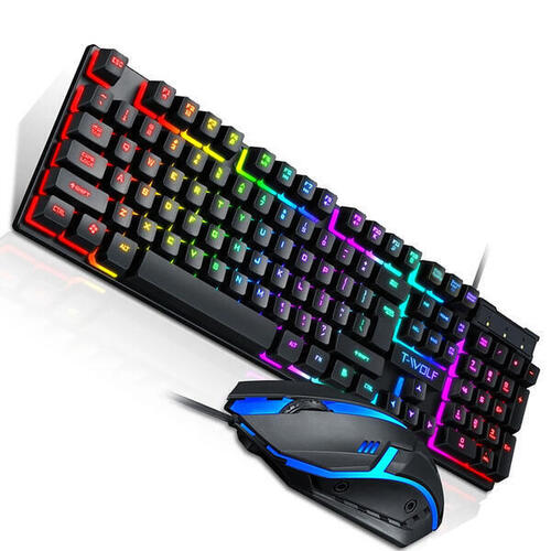 USB Wired Gaming Keyboard - Backlit, Multimedia, 104 Keys, LED Rainbow ...