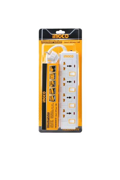 Ingco Brand New 4 Way Extension Socket HES03041V - SastoKhoj