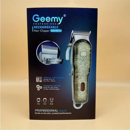 Geemy GM-6673 Professional Rechargeable Hair Clipper - SastoKhoj