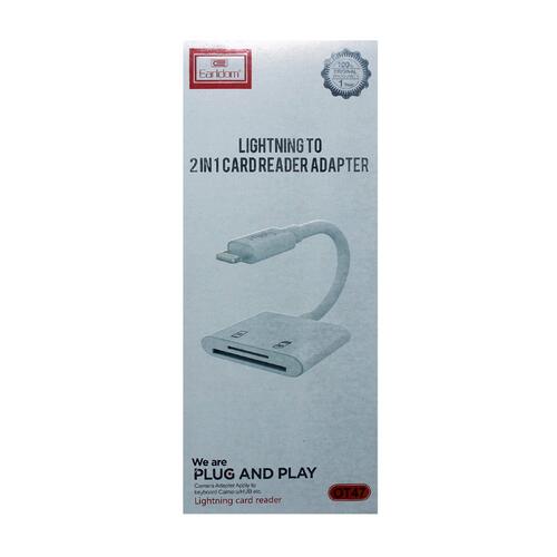 OT47 Lightning To 2 In 1 Cad Reader Adapter - SastoKhoj