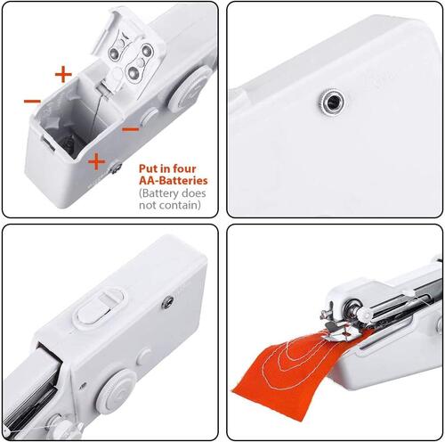 Mini Portable Sewing Machine - Cordless Handheld Electric Stitch Tool ...