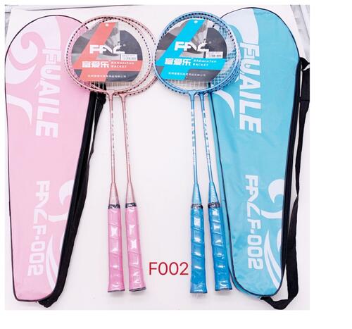 Double Badminton Racket Set in Blue and Pink Colour For Male and Female ...